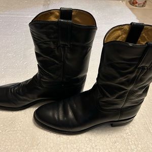 Justin Boots | Shoes | Justin 324 Men 95 B Blue Leather Round Toe ...